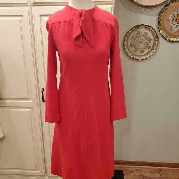 Vintage | Dresses | Vintage Red Bow Dress | Poshmark
